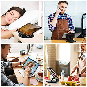 AboveTEK Tablet Stand, 360° Rotating Commercial iPad Stand, Swivel Design for Store Retail Office Bedside Showcase Reception Kitchen Home