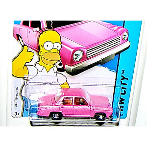 Hot Wheels 2015 HW City The Simpsons Family Car 56/250, Pink