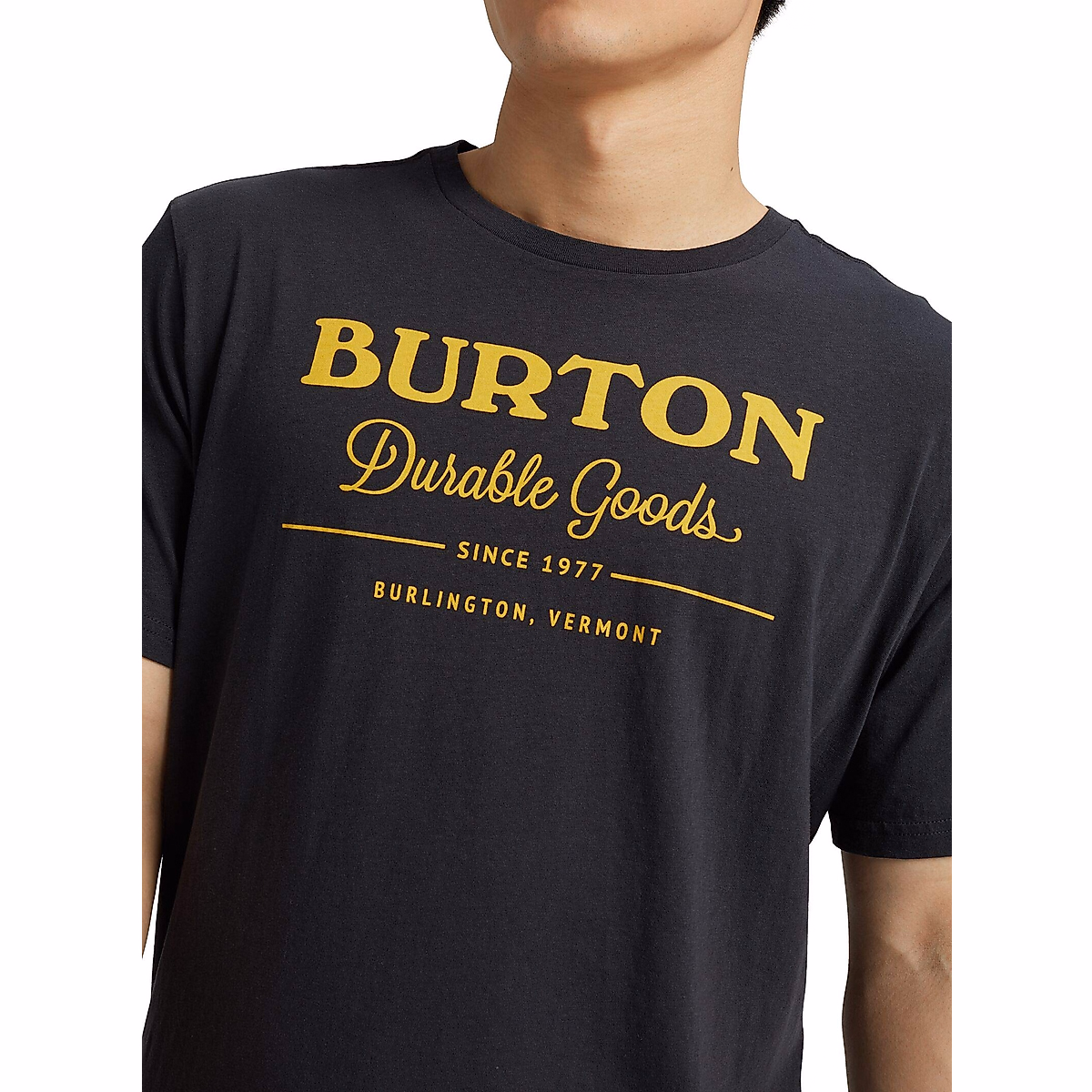 Burton Mens Durable Goods Short Sleeve Tee, True Black New, Medium