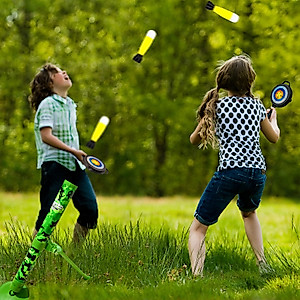 Sarpan Mortar Launcher Toy Set Gift for Kids Ages 6-12, Rockets Shooting Military Blaster Foam Play Game Kits with 5 Safe Foam Shells for Boys Girls