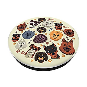Animal Lover Dog Lover Pet Owner Paw Prints Cute Animal Dog PopSockets Swappable PopGrip