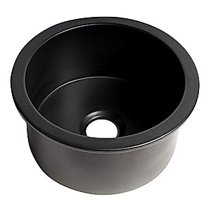 ALFI brand ABF1818R-BM Kitchen Sink, Black Matte