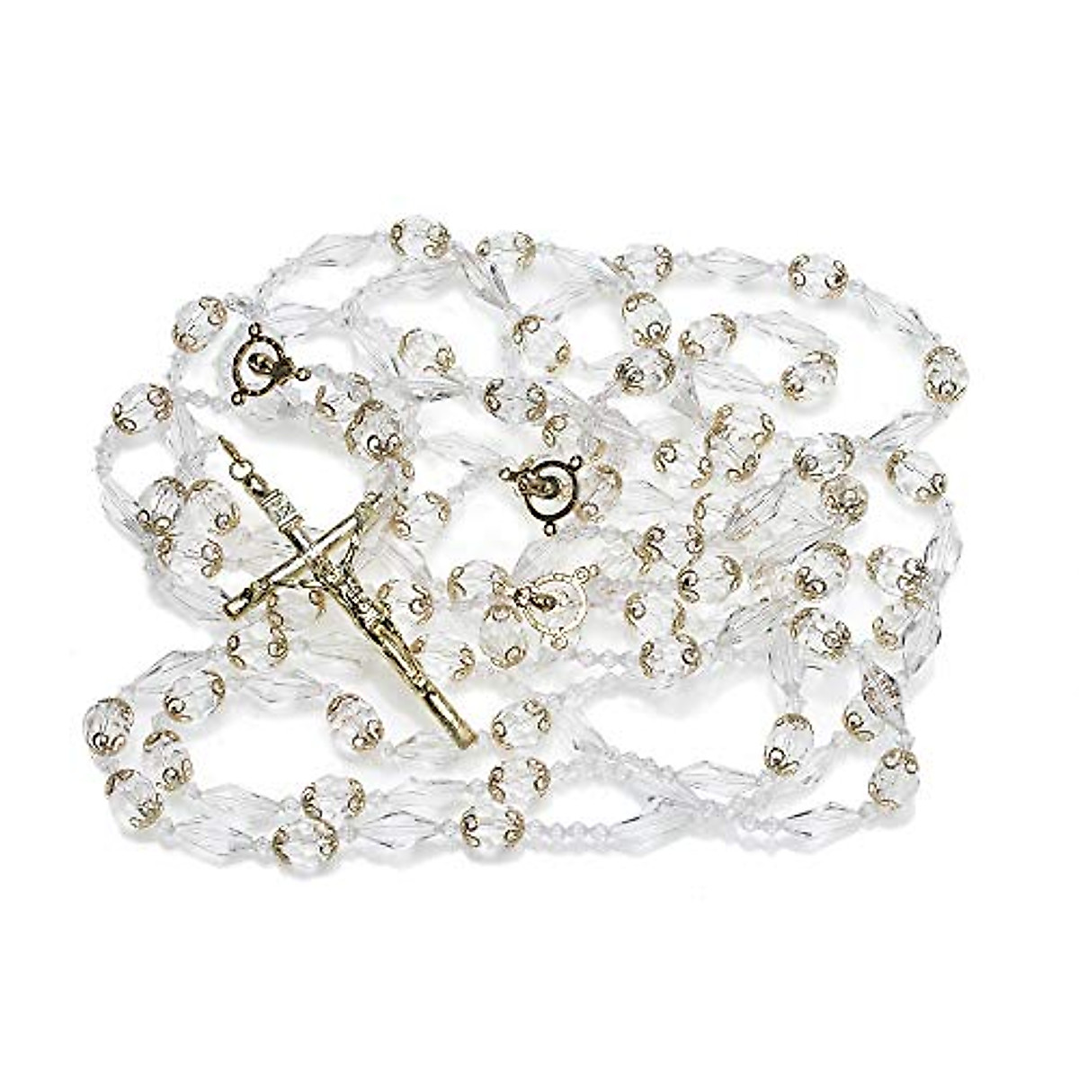 Crowned Mixed Beads Wedding Lazo de Bodas - Lasso de Bodas LAJC 628-G