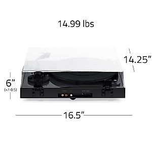 Fluance RT83 Reference High Fidelity Vinyl Turntable Record Player with Ortofon 2M Red Cartridge, Speed Control Motor, High Mass MDF Wood Plinth, Vibration Isolation Feet - Piano Black