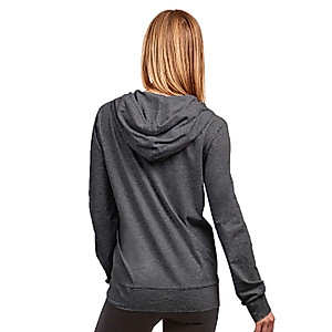 Women's Zip Up Cotton Light Hoodie Jacket (M, Charcoal)