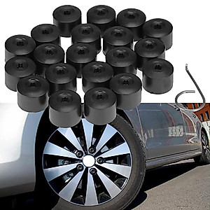 Saihisday Set of 20 Wheel Bolt Lug Nut Cover Cap with Removal Tool Dismantle Replacement for Wheel 1K0 601 173