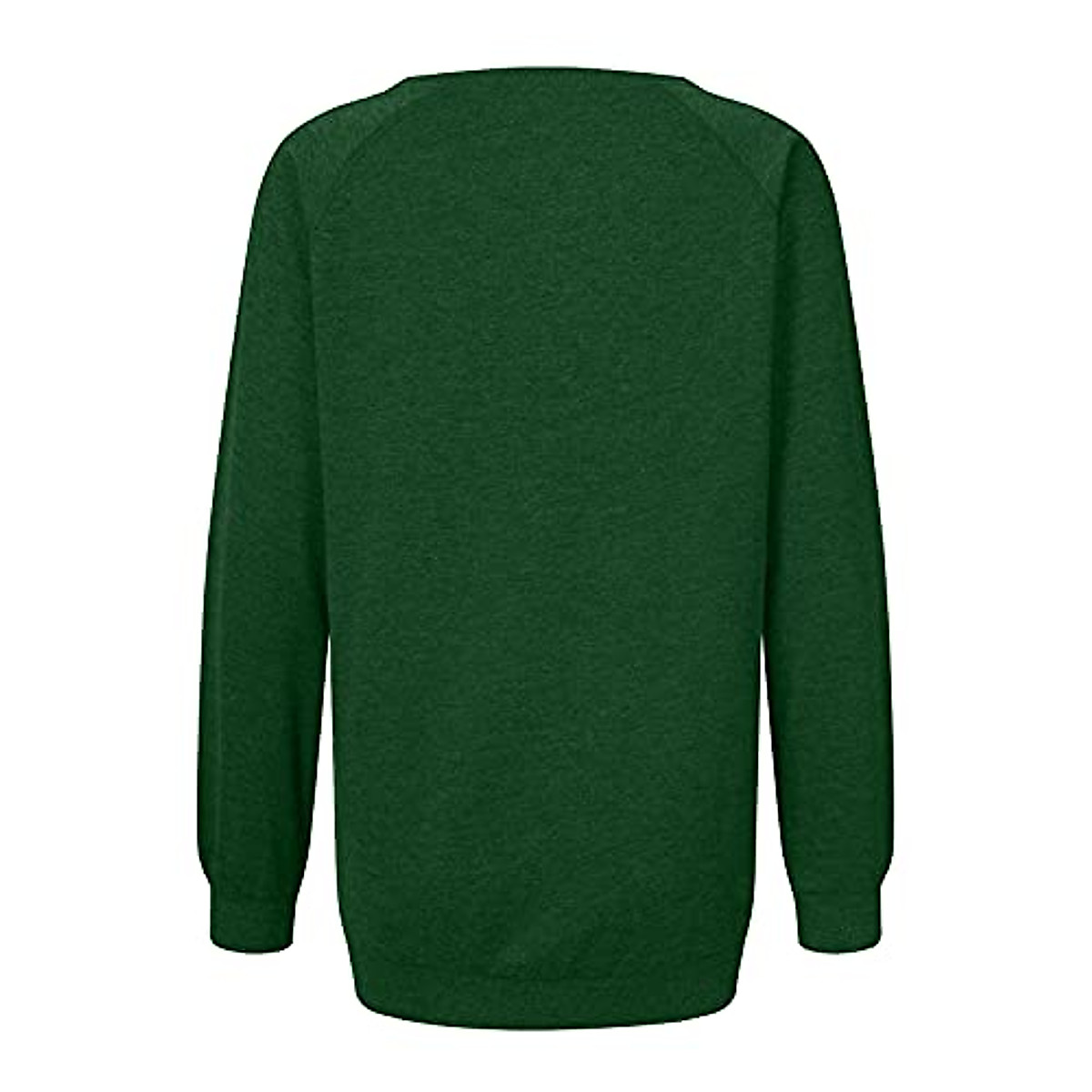 raillery Womens Fashion Solid Color Print SweaterLong Sleeve O Neck Blouse Loose Casual Tunic Tops