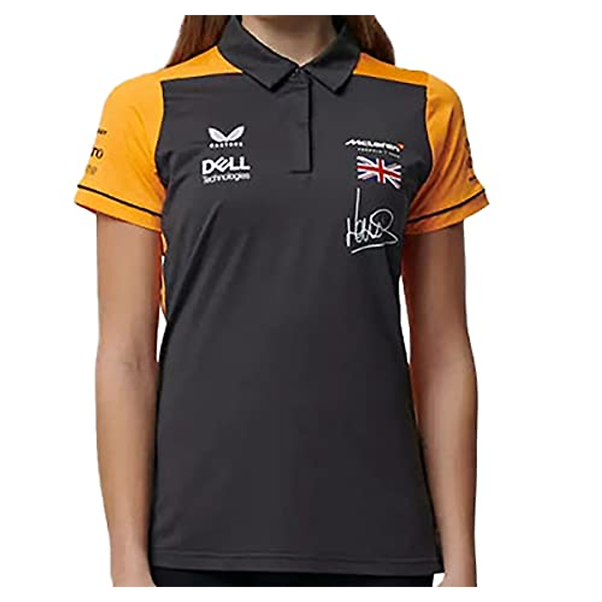 McLaren F1 Women's 2022 Lando Norris Team Drivers Polo Shirt (M, Dark Grey)