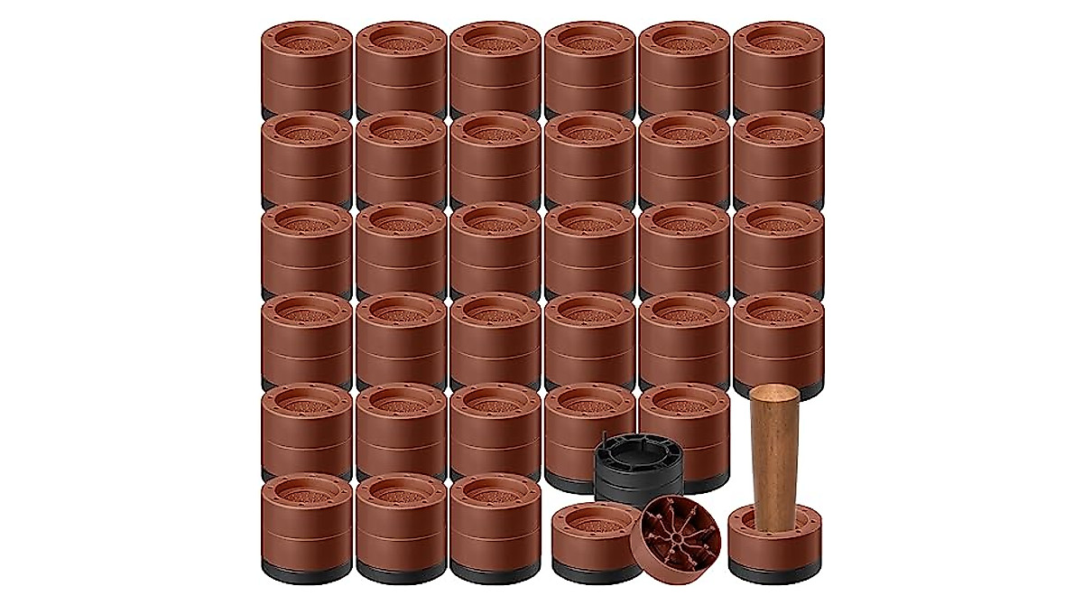 Lallisa Set of 48 Round Bed Risers – Durable Adjustable Furniture Elevation