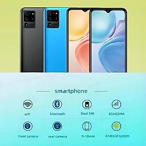 zsddzzy 6.52 inch Screen，Speak8c，Android Smartphone ，Dual SIM Card，1GB RAM 8GB ROM，Only Supports Dual SIM Card Frequency Band of 3GWCDMA ：850/2100MHZ，Unlocked Cell Phone（Blue）