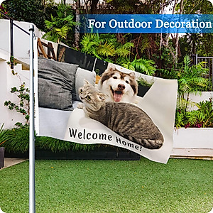 Custom Flag 3x5 FT Personalized Flags Banners Create Your Own Flag with Photo Text Logo Customizable Double-sided Flag with Vivid Color and Double Stitched for Room Outdoor Garden