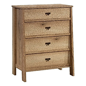 Sauder Trestle Engineered Wood 4-Drawer Chest in Timber Oak Finish