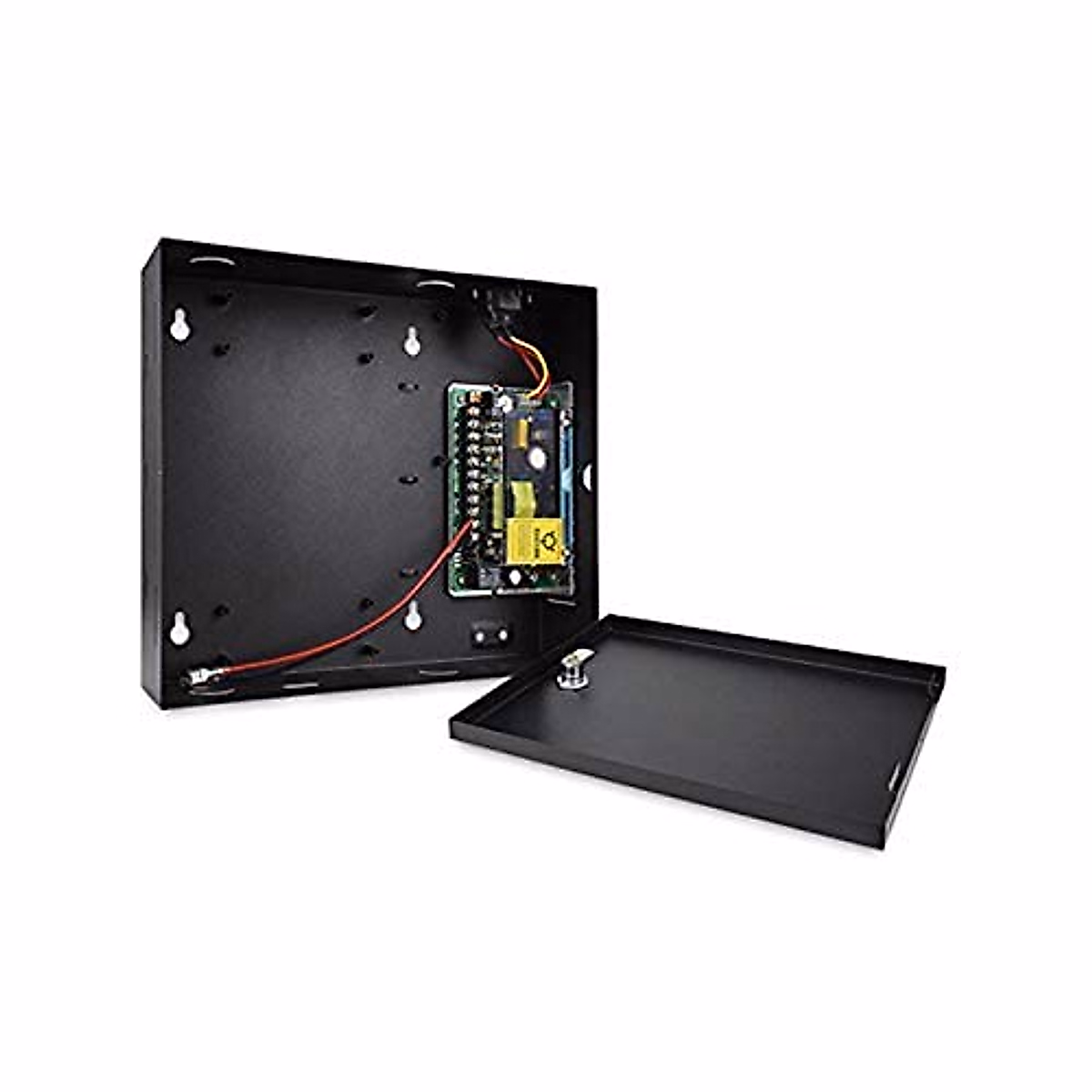 MENGQI-CONTROL Waterproof Metal Keypad Reader Standard North American Strike Lock TCPIP 2 Doors Access Control Systems 110-240V Power Box +RFID Key Fob/Card