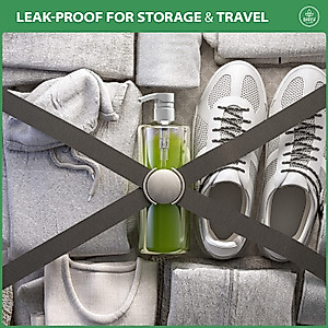 Bar5F Refillable Pump Bottles 32-Ounce 1-Liter Shampoo Conditioner Lotion Soap Crystal-Clear BPA-Free Pack of 3