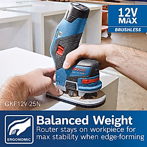 Bosch 12V Max EC Brushless Palm Edge Router (Bare Tool) GKF12V-25N