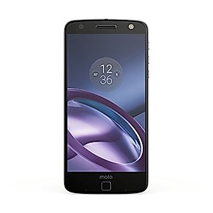 Moto Z GSM Unlocked Smartphone, 5.5" Quad HD screen, 64GB storage, 5.2mm thin - Black