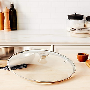 Victoria Round 13-Inch Glass Lid for Cast Iron Skillet or Pan, Custom Made for Only Victoria Brand, Diameter 12.1-Inch