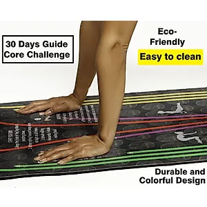 Mad Owl Fitness Top Notch Guru Tutor Mat- Unique Workout Mat With Visual Directions & Postures- Training Mat- Yoga Mat- Fitness Mat- Cross Fitness Mat