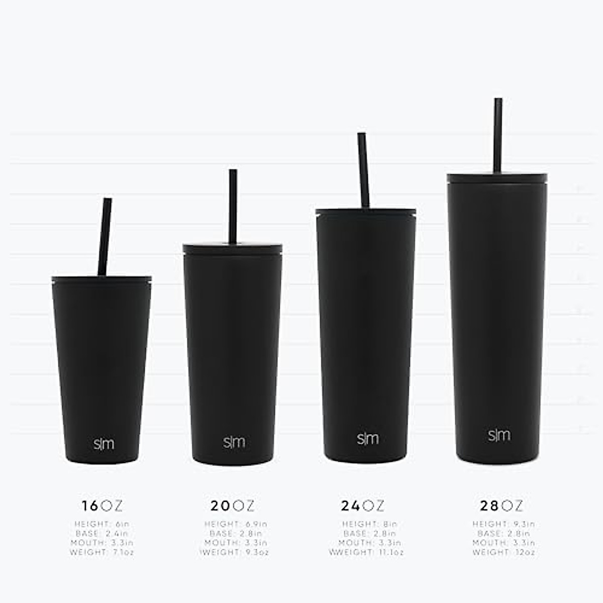 Simple Modern Insulated Tumbler with Lid and Straw | Iced Coffee Cup Reusable Stainless Steel Water Bottle Travel Mug | Gifts for Women Men Her Him | Classic Collection | 24oz | Bellini