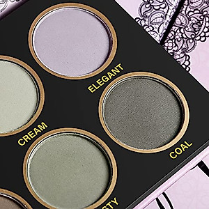 Matte Eyeshadow Palette No Shimmers, DE’LANCI 12 Natural Matte Colors Shades Makeup Pallets, Nude Naked Eye Shadows Pallet for Older Women,Cool Gray Tone All Matte Eyeshadows With Mirror,Talc Free