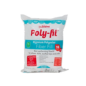 Fairfield PF16B Poly-Fil Premium Polyester Fiber, 16 Oz, White