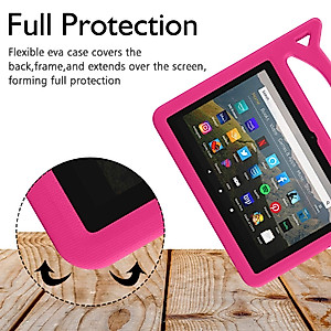 Fire HD 8 Tablet Case, Amazon Fire 8 Tablet Case, Kindle Fire 8 Case Kids(Fit for 2022 12th & 2020 10th Generation)-Auorld Kids-Proof Case Cover for Amazon Fire HD 8 & 8 Plus Tablet-Pink