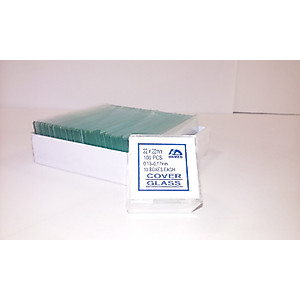 CB 7101S1 72-Pieces Blank Microscope Slides & 100-Pieces Square Cover Glass