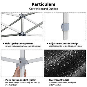 MASTERCANOPY 10x20 Premium Heavy Duty Pop Up Commercial Instant Canopy with Sidewalls(10x20 Black)