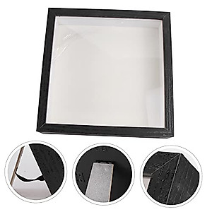 IMIKEYA 1pc Specimen Photo Frame 3d Floating Frame Specimen Holder Frame Lounge Sets Wood Frames Wood Picture Frames Black Picture Frames Black Decorate Three-dimensional Glass A4