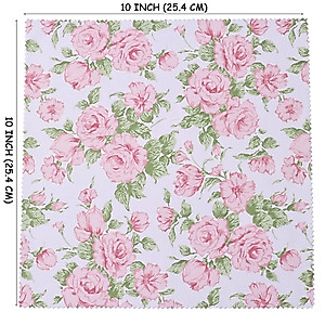 Nodsaw Layer Cake Fabric for Quilting 10 inch, Precut Fabrics Square 10x10 inch for Quilting, Print Pink Cotton Quilt Fabric Squares Bundles for Sewing DIY Patchwork Craft(42Pcs)