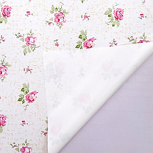 SimpleLife4U Pink Rose Furniture Protect Paper Removable Shelf Liner for Kitchen Cabinet Dresser Drawer Covering