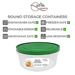 Large Food Storage Container 135 oz and 96 oz,Count 8 Plastic Food Storage Canisters Flour, Sugar, Baking Supplies Meal Prep BPA-Free (Green)2.8L/4L