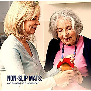 KITCHENATICS Trivets for Hot Dishes, Silicone Trivets for Hot Pots & Pans, Hot Pads for Kitchen, Pot Holders for Kitchen Heat Resistant Mats for Countertop, Silicone Trivet Mat Hot Plates, Red 4Pcs