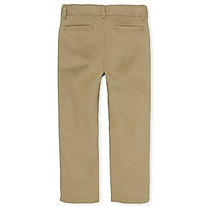 The Children's Place boys Chino Pants, Flax/New Navy 2 Pack, 12 US