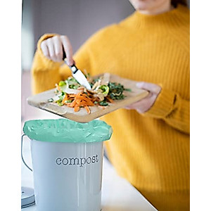 Compostable Trash Bags 1.2 Gallon 150 Packs,AYOTEE Small Compost Bags,Small Biodegradable Trash Bags Green Are Suitable For 1-2 Gallon And 4-8 Liter Tiny Trash bags can liner