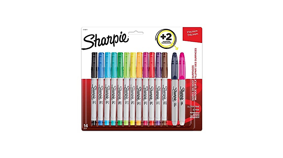 Sharpie Ultra Fine Permanent Markers Set - Vibrant & Precise 12 Pack