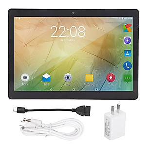 Diyeeni 10in Dual SIM Dual Standby 2GB 32GB RAM Dual Camera IPS HD Tablet for Portable Large Screen Call Tablet (US Plug)