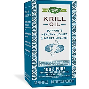 Nature's Way EfaGold Krill Oil, 100% Pure Krill Oil, 30 Softgels