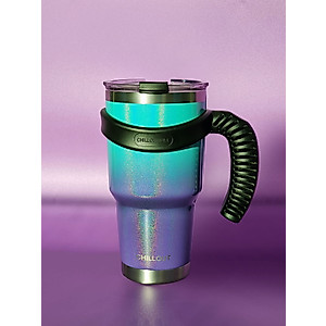CHILLOUT LIFE Stainless Steel Travel Mug with Handle 30 oz – 6 Piece Set. Tumbler with Handle, Straw, Cleaning Brush & 2 Lids. Double Wall Insulated Large Coffee Mug Bundle