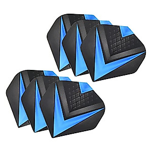 PATIKIL Dart Flights, 6 Pack PET Standard Darts Accessories Replacement Parts for Soft Tip Steel Tip, V Style, Black, Blue
