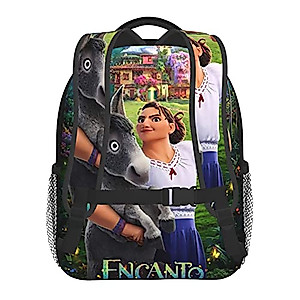 Backpack Encanto Anime Cartoon Backpack 12 Inch Small Bookbags Casual Travel Sandwich Multipurpose Daypack Backpacks For Youth Bags, Black
