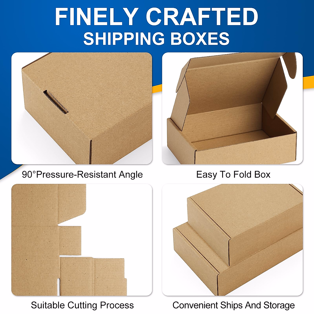 Famagic 12Pack 7x5x2 Small Mailing Boxes - Brown Shipping Boxes for Small Business, Corrugated Cardboard Mailer Boxes for Packaging, Bulk