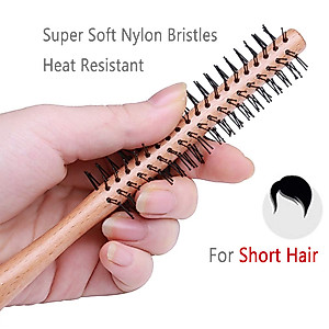 PERFEHAIR Small Round Brush for Short Hair, 1 Inch Mini Quiff Roller for Women and Men, Best for Thin Hair, Bangs, Beard, Styling, Lifting, Curling