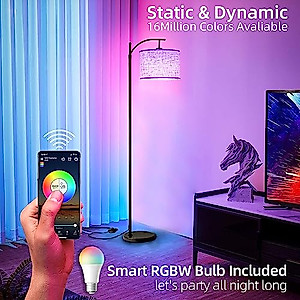 QYE Floor Lamps arc led Lighting Short gooseneck Tall lamp with Remote Control stepless Brightness dimmable Minimalist Standing Lamps Adjustable Height for Living Room,Bed Room
