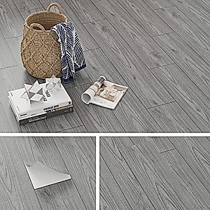 CHIHUT 36 Pack Bathroom Floor Tiles Peel and Stick Waterproof Laminate Flooring Planks 6''x36'' Removable Wood Vinyl Plank Flooring Self Adhesive Vinyl Tile for Living Room Bedroom Kitchen RV DIY