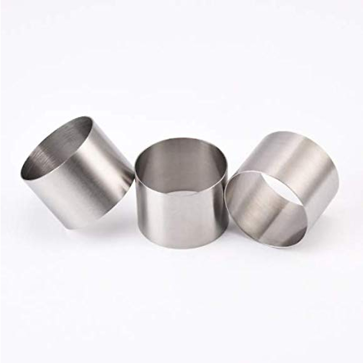 DNHCLL 2 PCS 5CM Diameter 2" Mini Seamless Round Mousse Ring Stainless Steel Cake Mold Cookie Cutting Mold Baking Mold