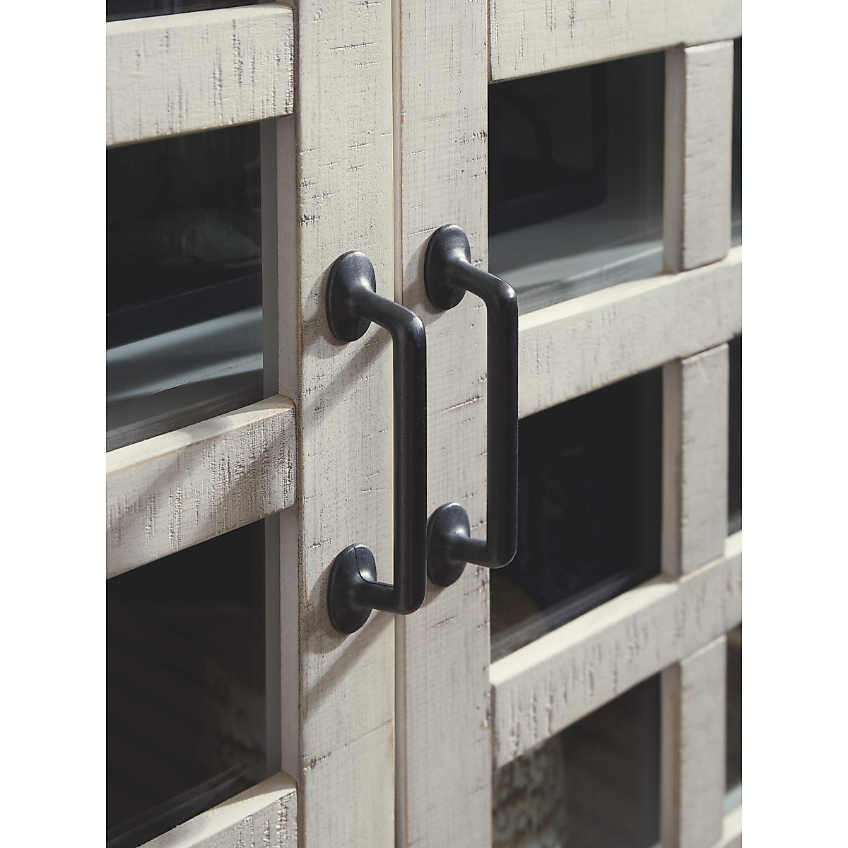 Signature Design by Ashley Falkgate Cottage Farmhouse Accent Cabinet, White