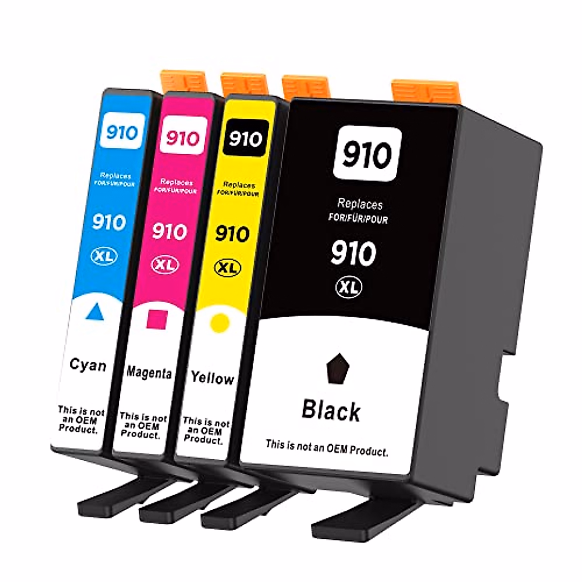 910XL Ink Cartridges Combo Pack Compatible with HP 910XL 910 XL High Yield, Work for OfficeJet Pro 8025e 8035e 8025 8035 8028e 8020 8022 8028 8015 Printer (BCMY-4 Pack)