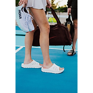 HUHV Max Cushion Arch Pod Tech Recovery Women's Slide - Light Grey, Size 9 US