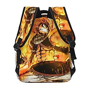 Fairy Tail Natsu Anime Backpack Leisure Laptop Backpack Girl Boy Lightweight Bag Travel Backpack Men And Women